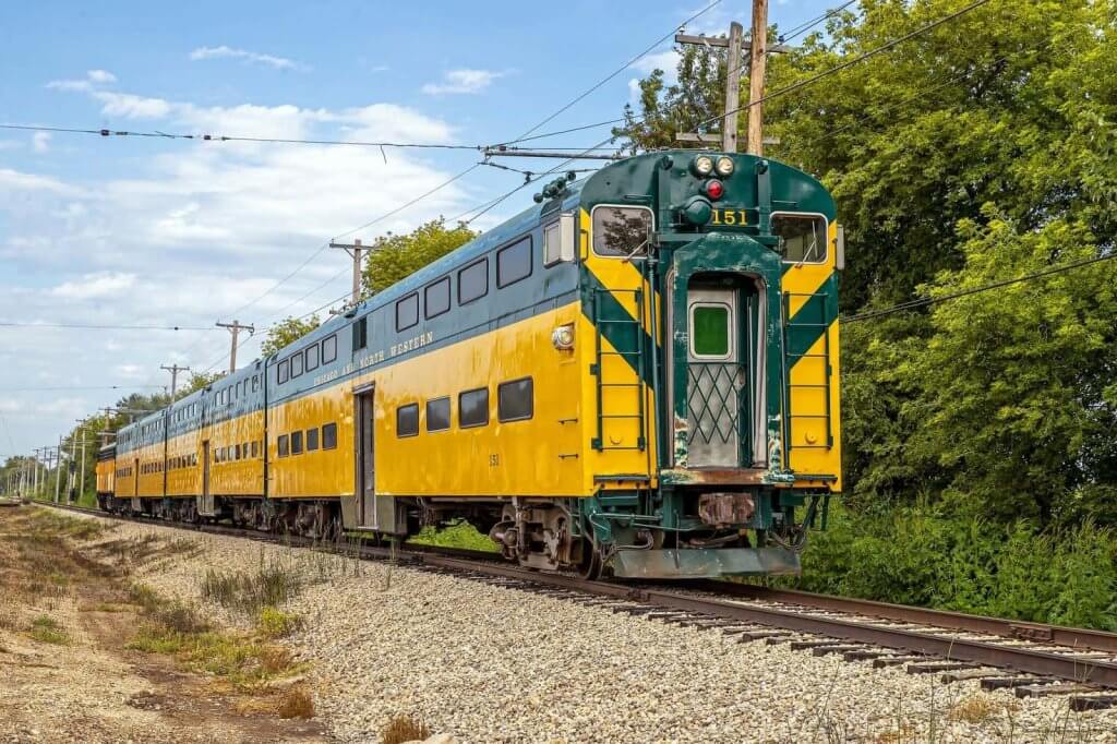 Bi-Level Train at the Illinois Railway Museum